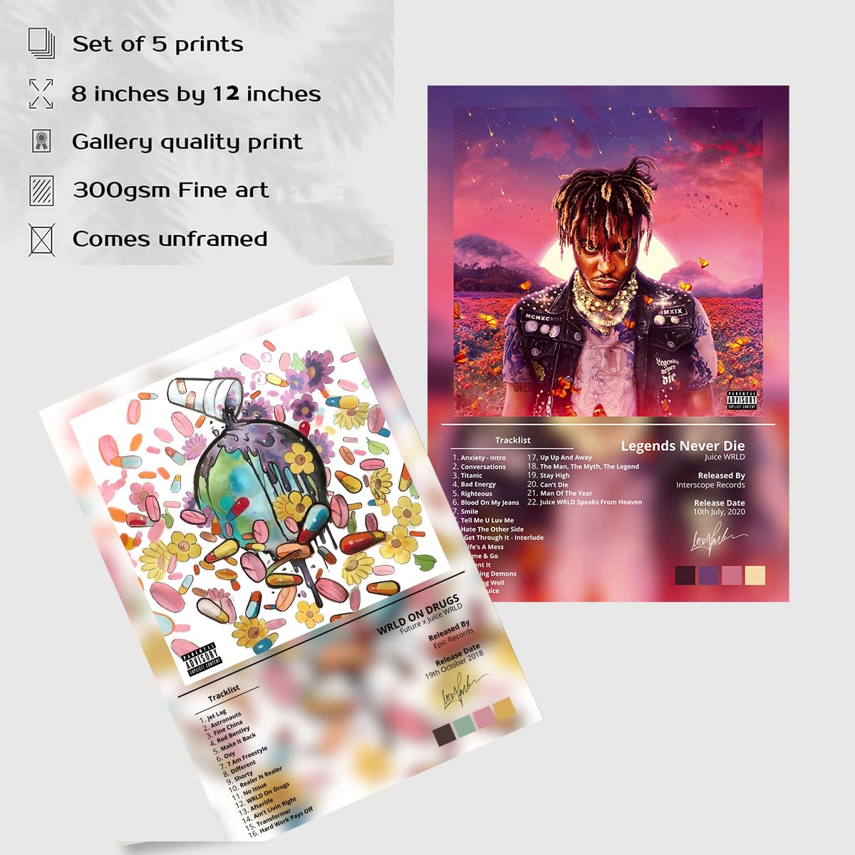 Mua KLOMPY Poster Juice Wrld Poster Album Cover Limited Edition Posters ...