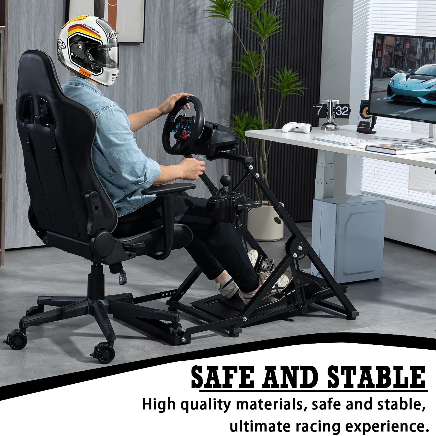 Mua Marada X-shaped Racing Steering Shifter Foldable Racing Wheel Stand ...