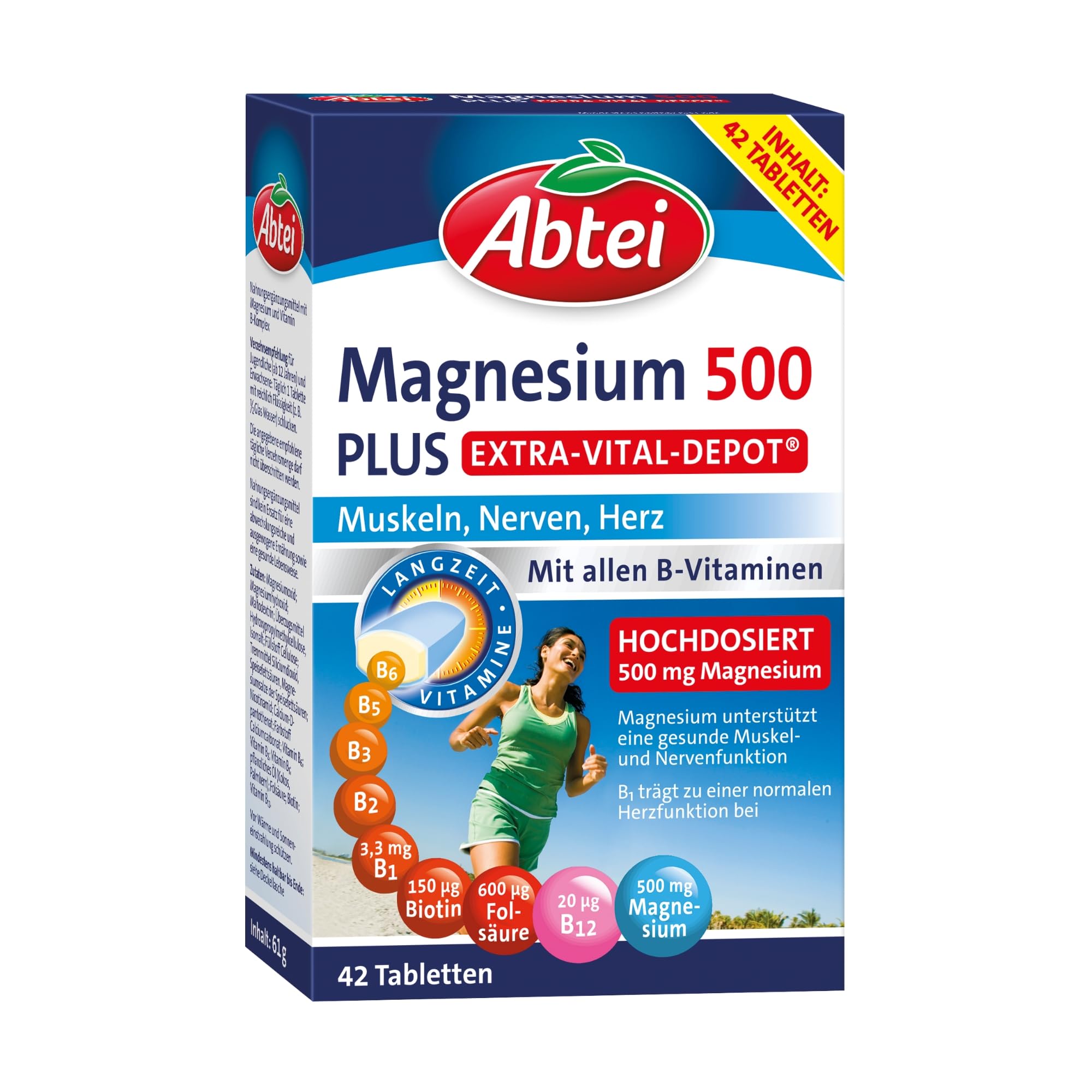 Mua Abtei Magnesium 500 Plus Extra Vital Depot - High Dose - with All B ...