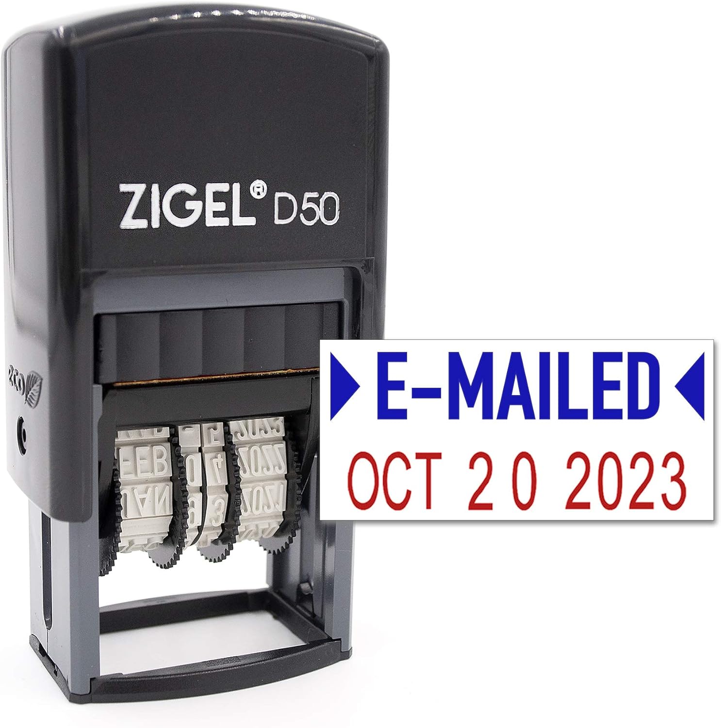 Amazon.com : ZIGEL D50 Date Stamp with E-MAILED - Self Inking Date ...