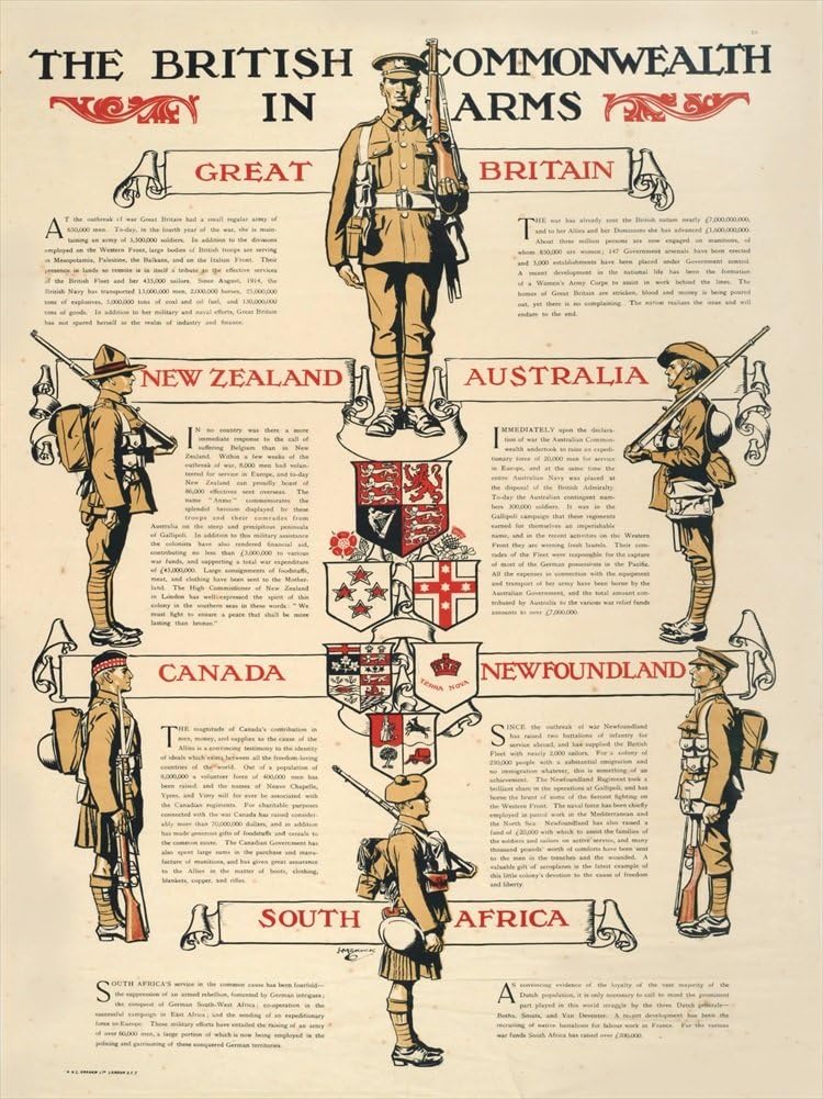 Vintage British Commonwealth WW1 1914-18 Propaganda The British ...