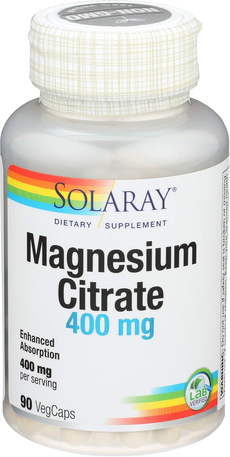 Amazon.com: Solaray, Magnesium Citrate, 90 Veg Capsules: Health ...