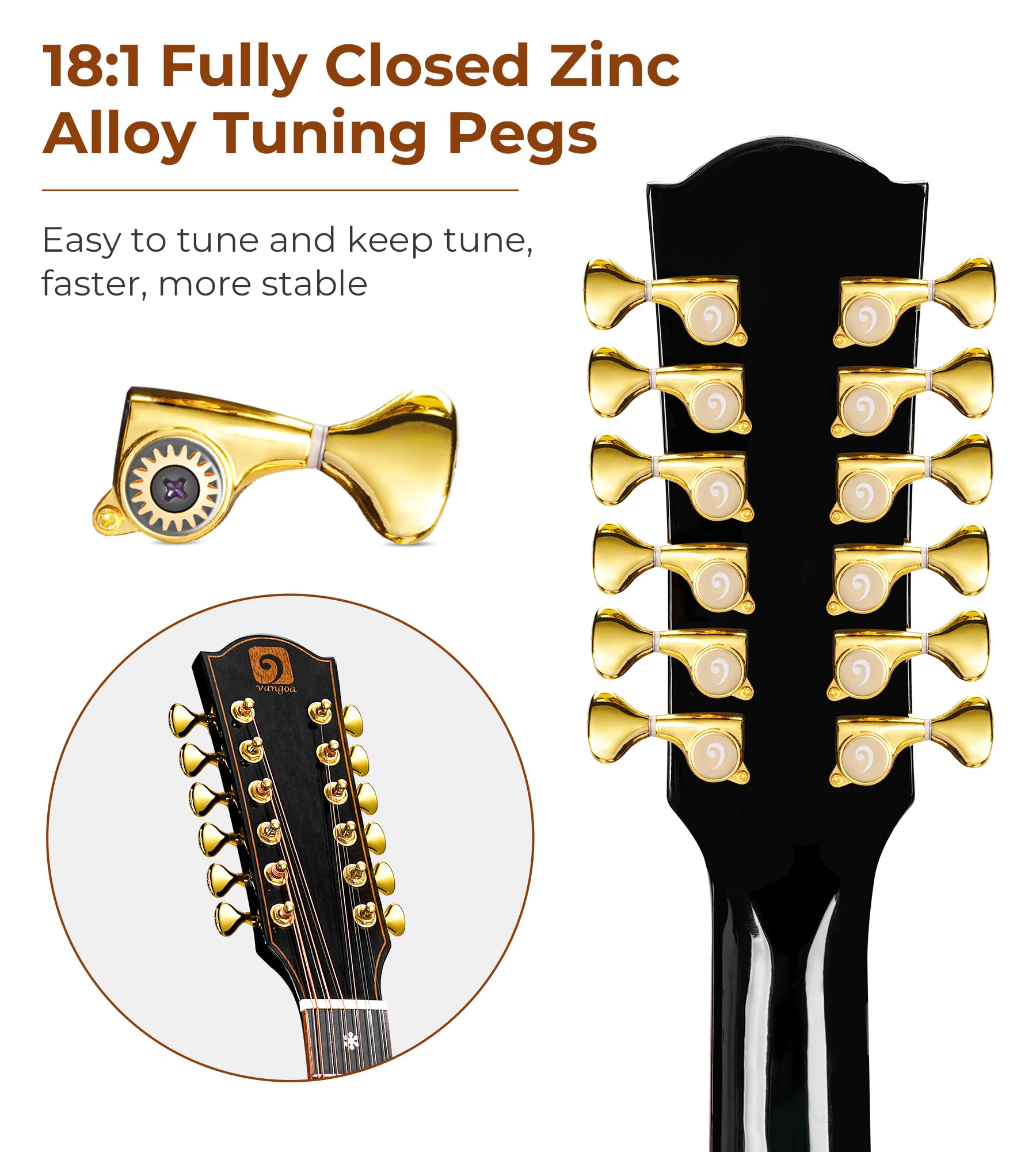 Mua Vangoa Advanced 12 String Guitar, Full Size Twelve String Guitar ...