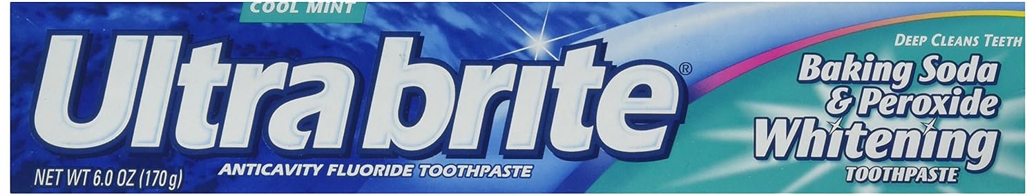 Ultra Brite Toothpaste Baking Soda & Peroxide 6 oz. (Pack of 12 ...