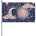 Amazon.com : Outdoor Flags Universe Crescent Moon and Sun Flags Garden ...