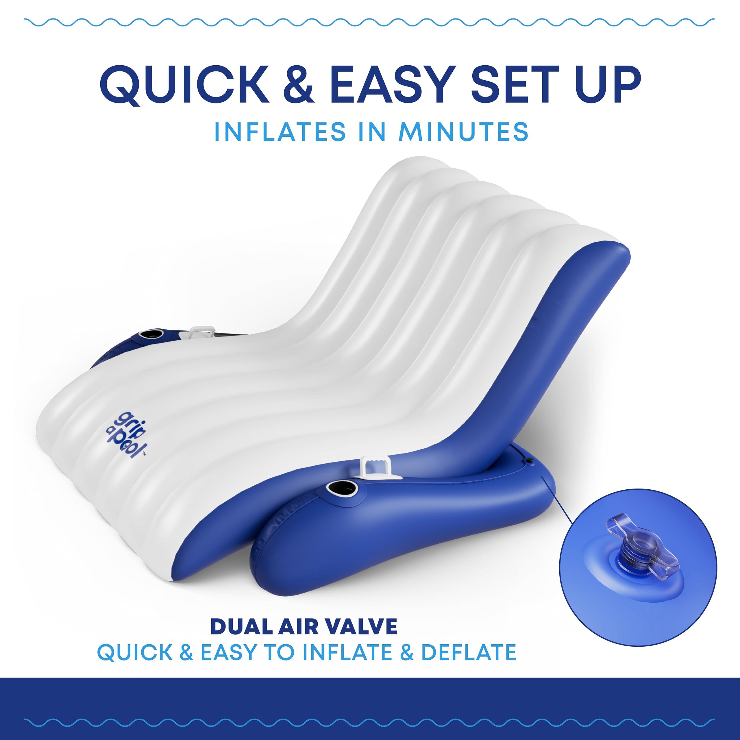 Mua Giant Luxury Pool Float Recliner Chair for 1-2 Adults, Extra Large ...