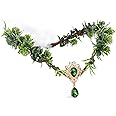 Amazon.com : MOSTORY Green Fairy Flower Crown - Handmade Woodland Fairy ...