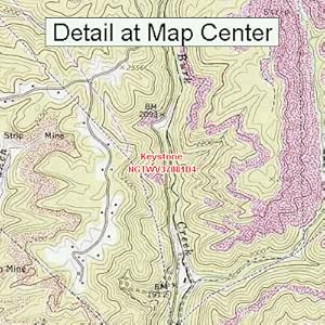 Amazon.com : USGS Topographic Quadrangle Map - Keystone, West Virginia ...