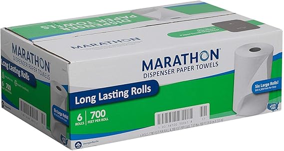 Amazon.com: Marathon - Dispenser Roll Paper Towels, 350 Ft. Rolls - 12 ...