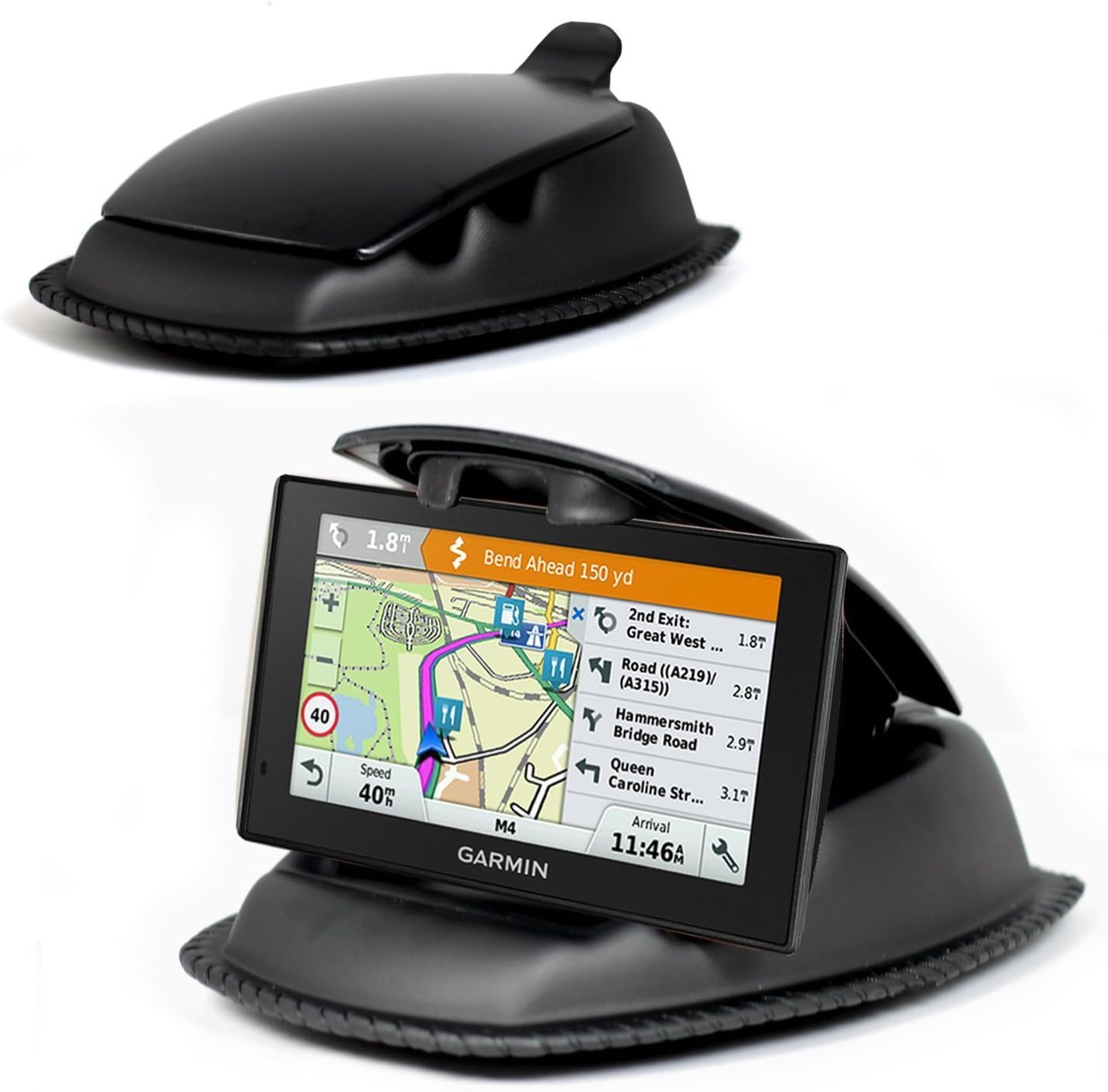 Navitech In Car Weighted Dashboard Friction Mount Compatible With The ...