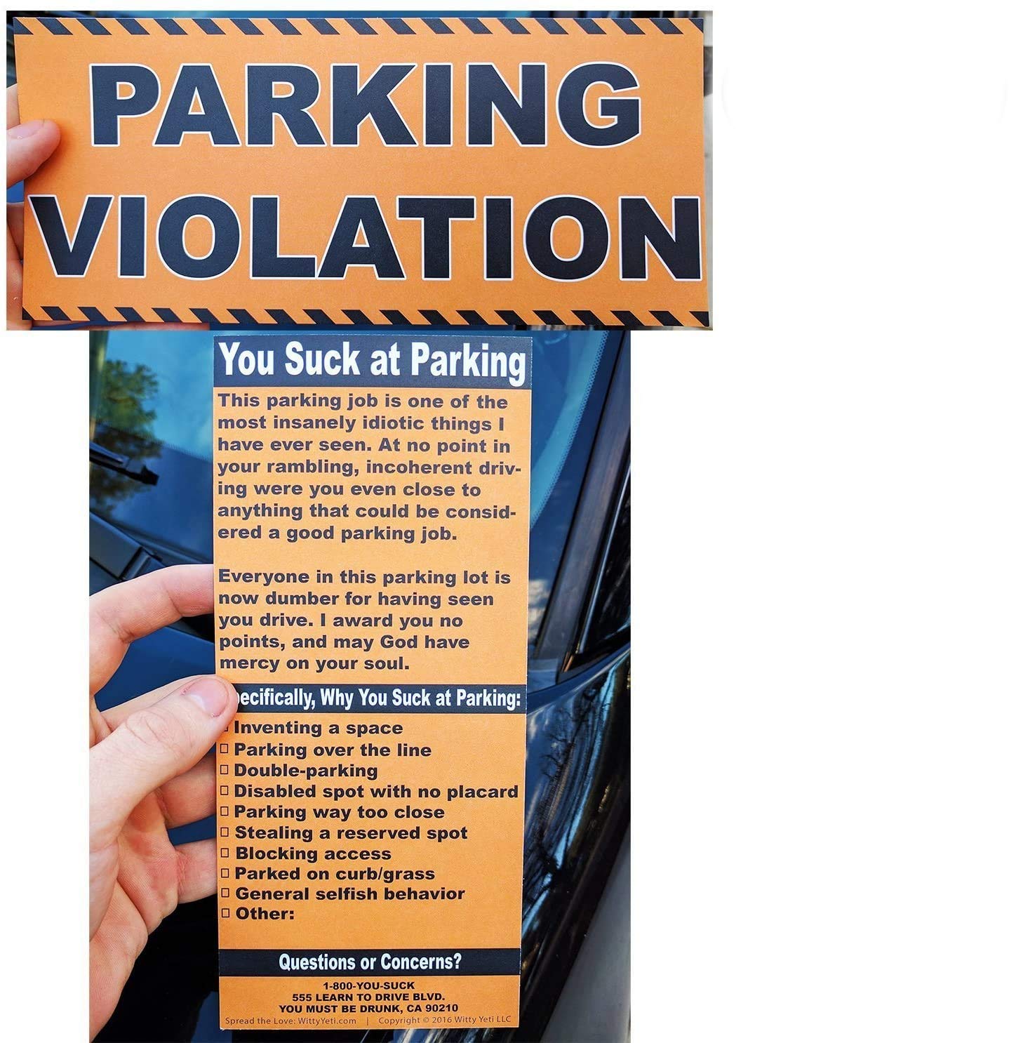 Mua Full-Size Fake Parking Ticket by Witty Yeti 20 Pack. Both Realistic ...