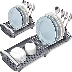Amazon.com - Toolf Expandable Dish Rack, Compact Dish Drainer ...