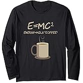 Amazon.com: E=MC2 Funny Science Coffee Energy Milk Coffee Gift T-Shirt ...