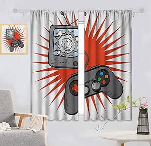 Amazon.com: Hrptdid Boys Room Darkened Curtains in The Room Video Games ...
