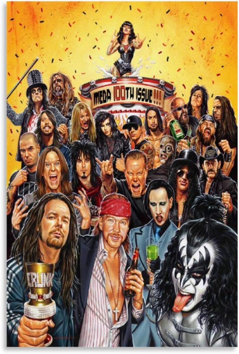KEMS Rock And Roll Legends Poster Decorative Painting Canvas Wall Art ...