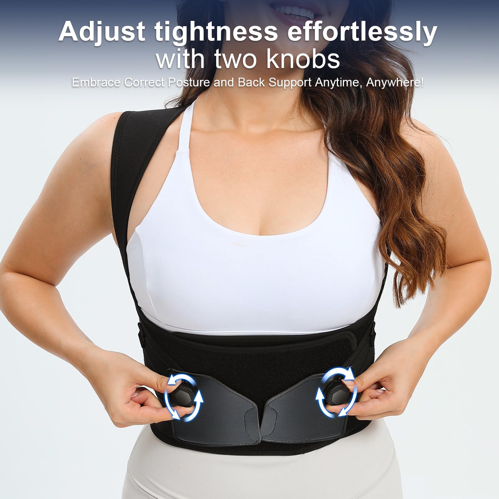 Mua Adjustable 2 in 1 Back Brace and Posture Corrector for Men and ...