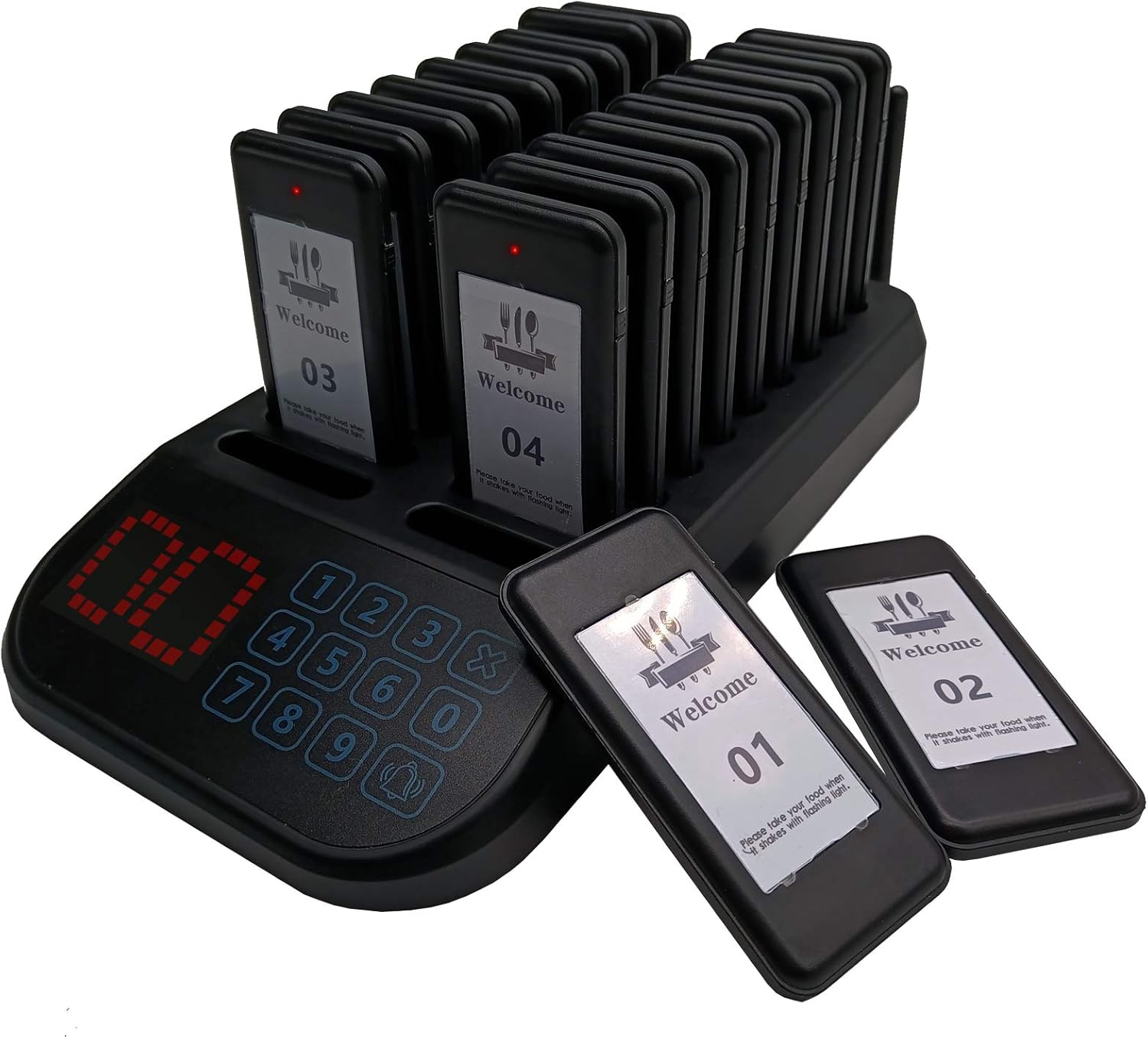 Social Distancing Pagers for Restaurant Wireless Touch Keypad Paging ...