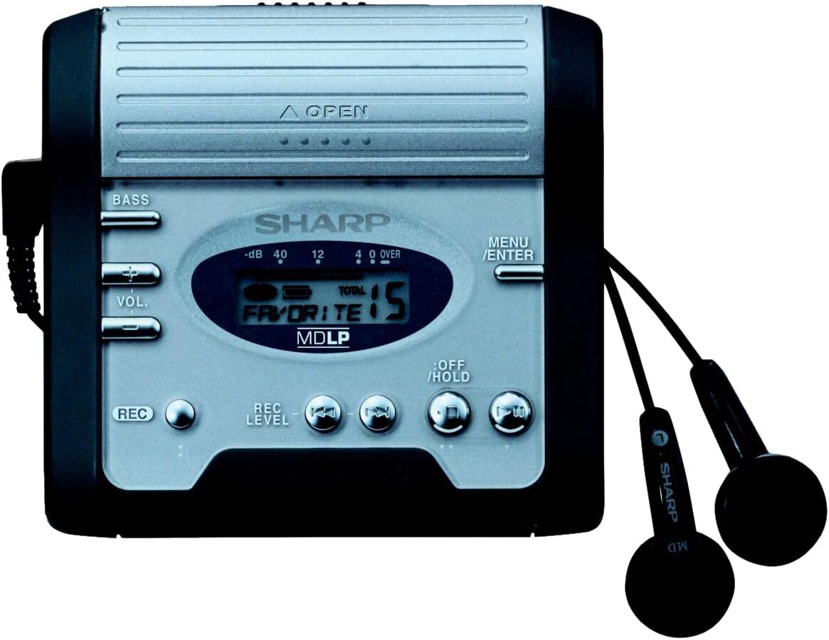 Sharp MDMT270HBK grabadora portátil en minidisco con Modo MDLP y Tiempo ...