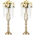 Amazon.com: Sziqiqi Floral Centerpiece Riser for Wedding Table Gold 21 ...