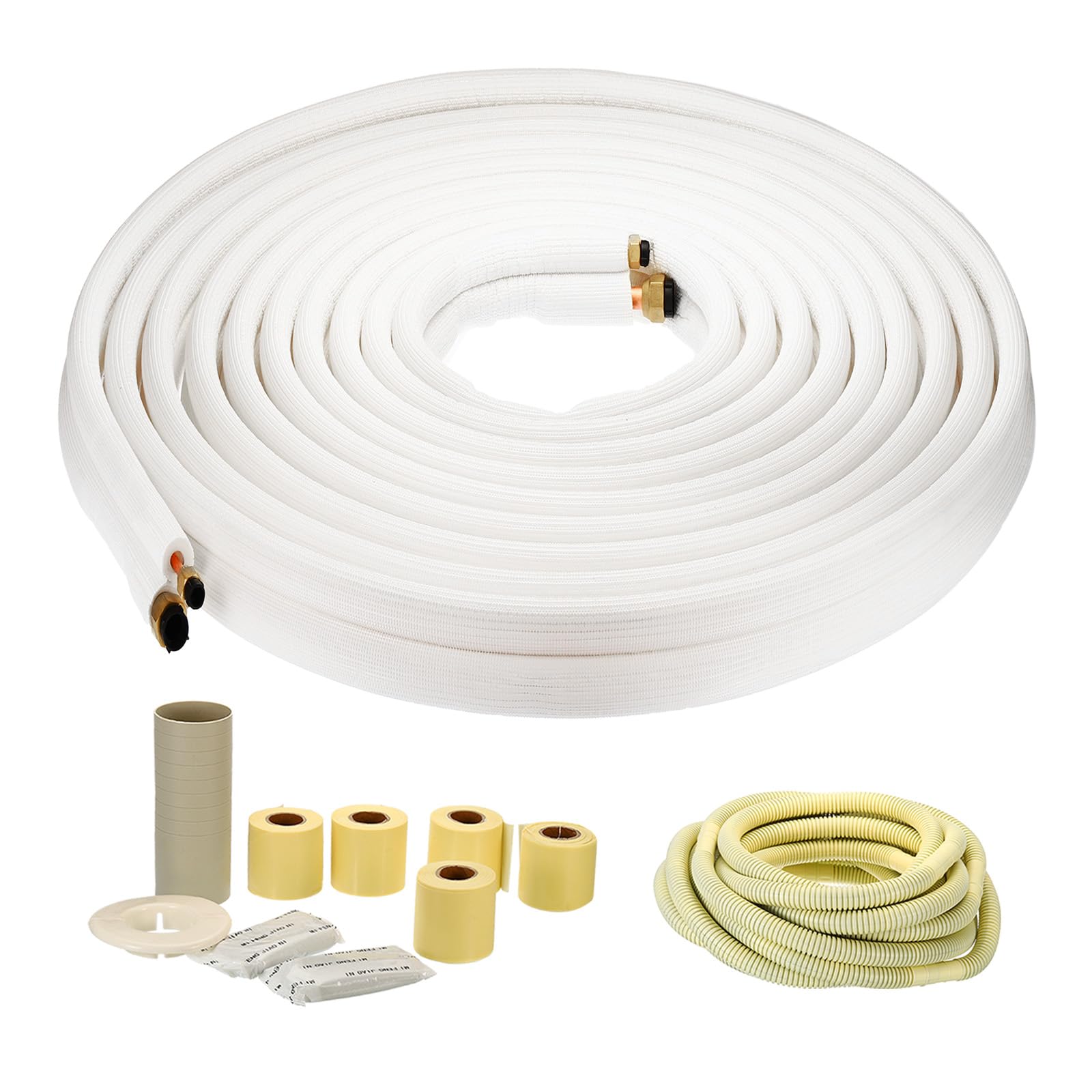 PATIKIL 50 Ft Mini Split Line Set, 1/4" & 1/2" OD Air Conditioner ...