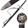 Geralt's Silver Steel Sword Full Metal Stainless Steel White Wolf Sword ...