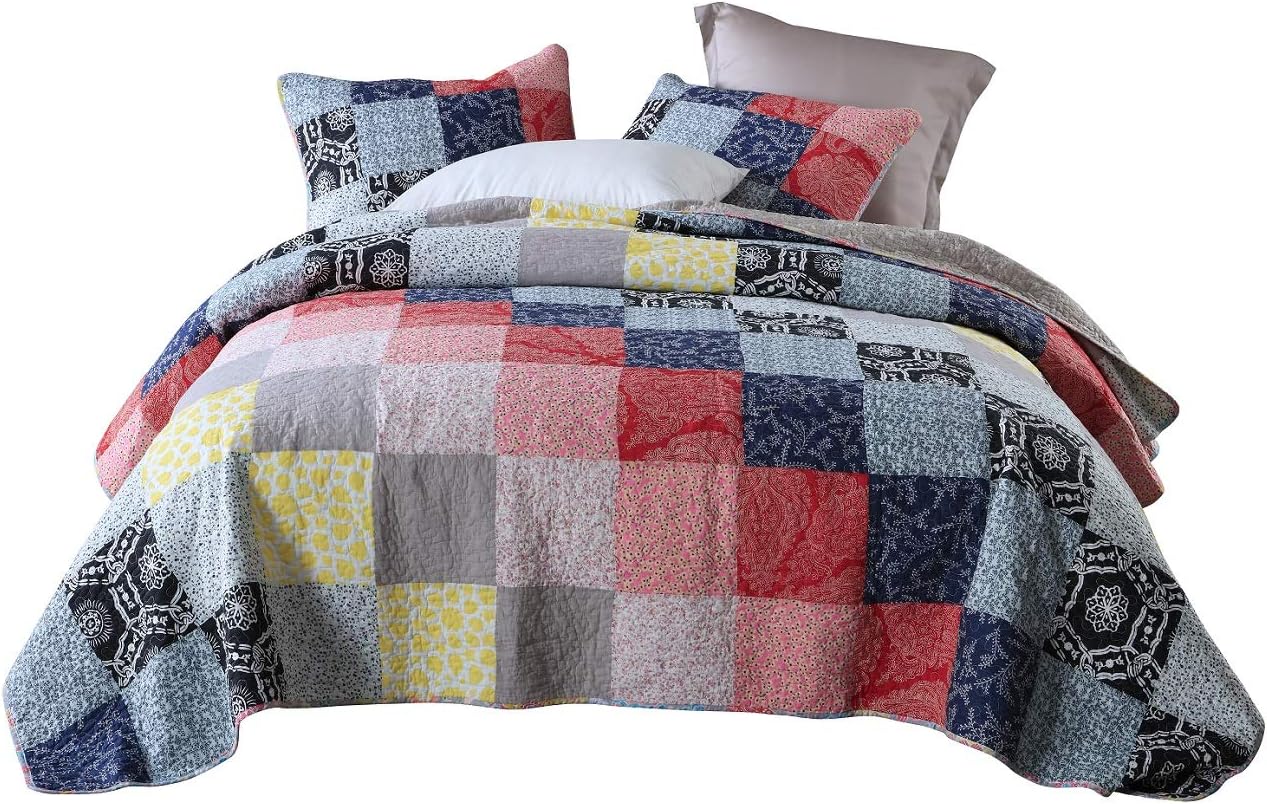 Trapunte e copriletti Qucover Copriletto Singolo in 100% Cotone Copriletto Trapuntato 150x200cm ...