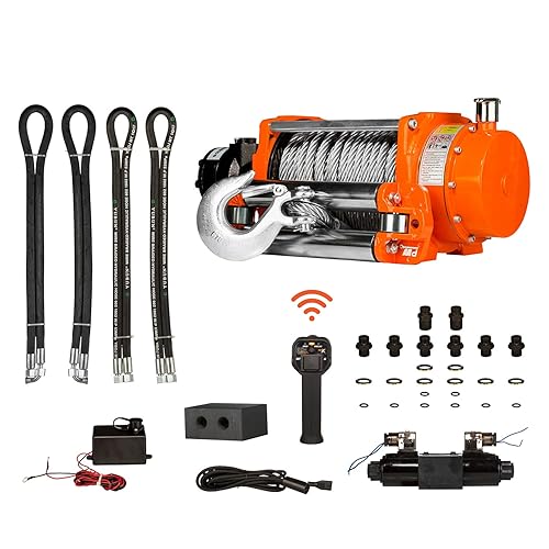 Prowinch 10 Ton Hydraulic Winch with Steel Roller 20000 lbs. 12V ...