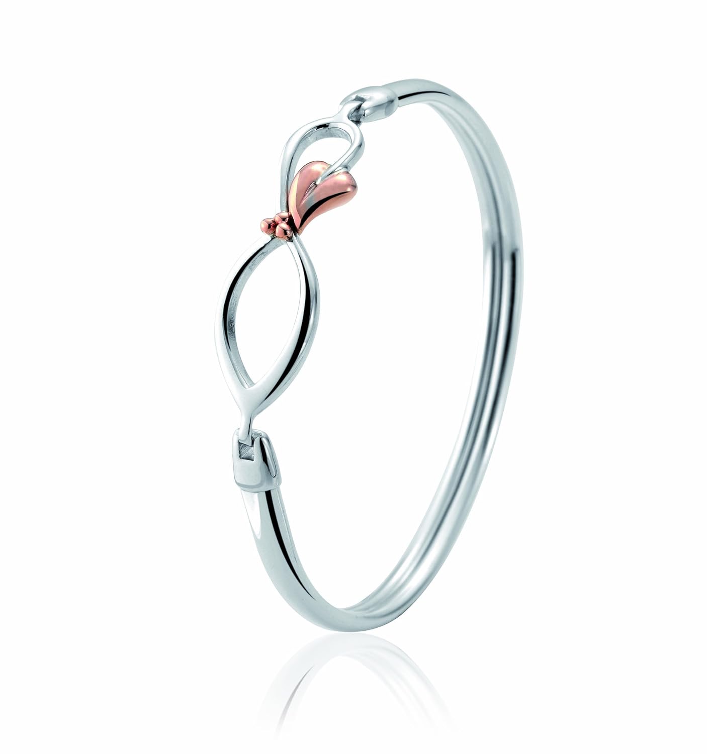 Clogau Gold, 925 Silver & 9ct Gold Tree of Life Bangle, 6.6cm Diameter ...