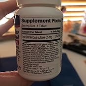Amazon.com: Ferrous Sulfate 324mg Enteric-coated Red Tablets 100count ...