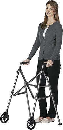 Able Life Space Saver Walker, Lightweight Folding 2 Wheel Travel Walker ...