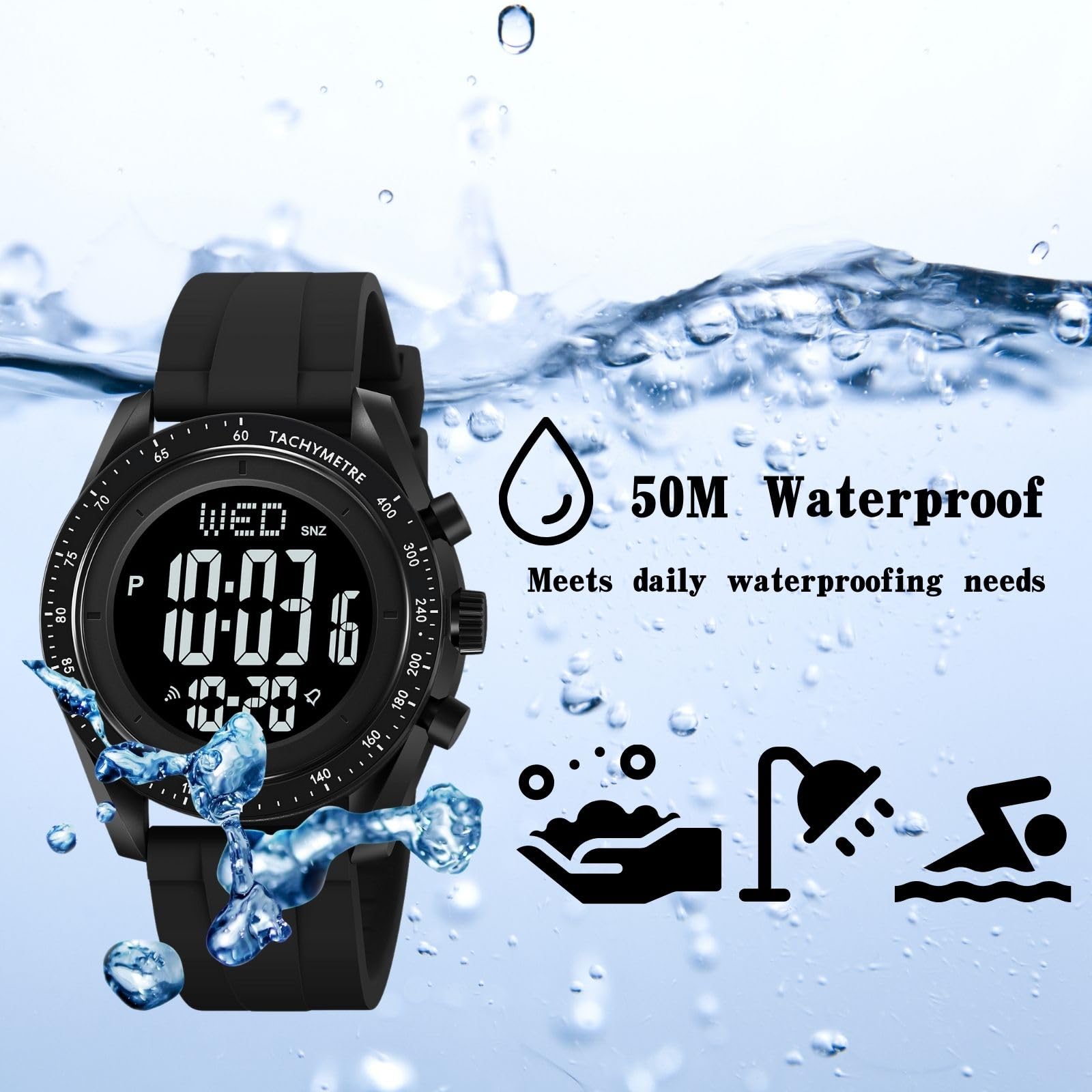 Mua CakCity Mens Digital Watch Waterproof Wrist Watch for Women Sport ...