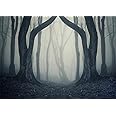 Amazon.com : BELECO 7x5ft Fabric Dark Misty Woods Backdrop Halloween ...
