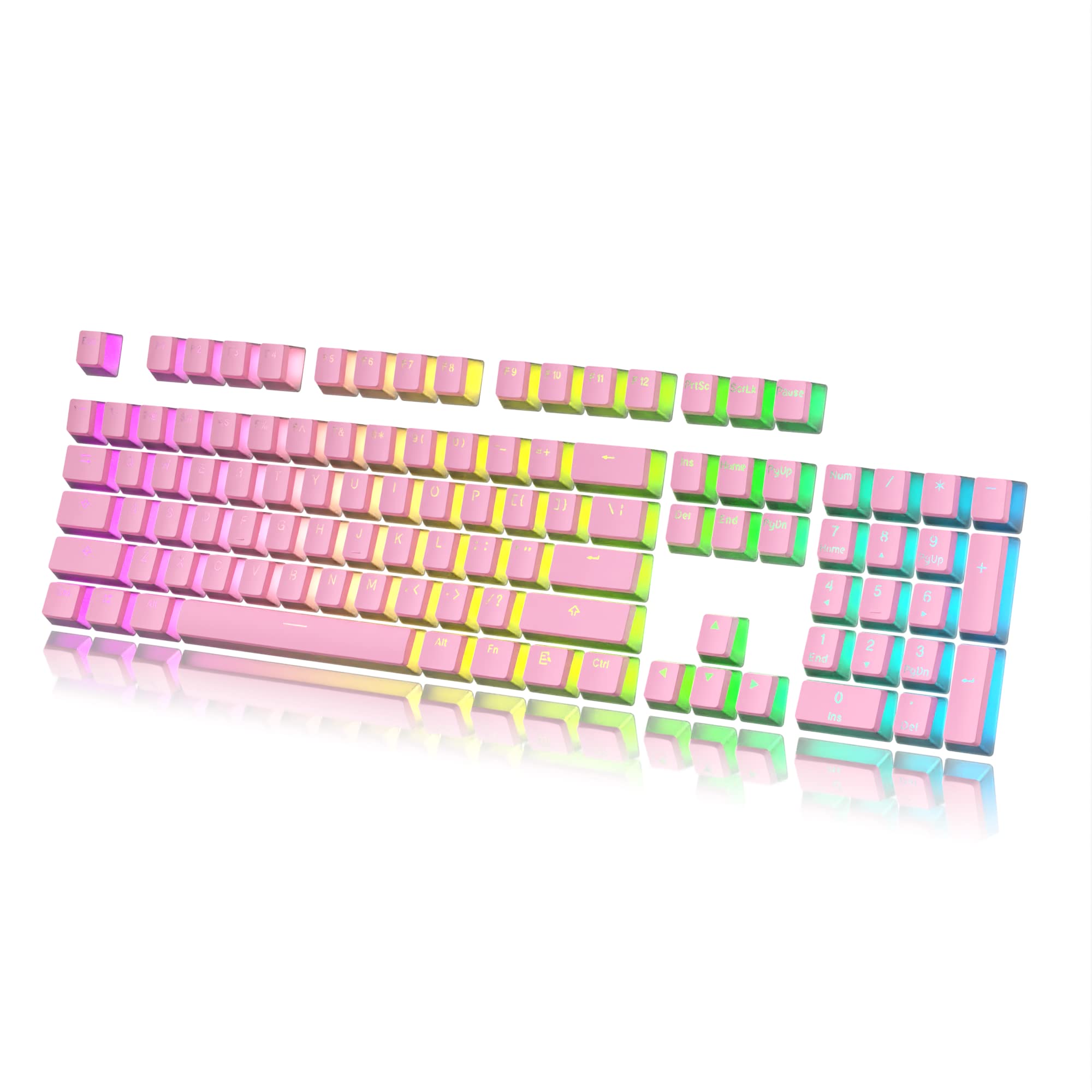 HK Gaming Pudding Keycaps Set | Doubleshot PBT Keycap Set | Full 108 ...