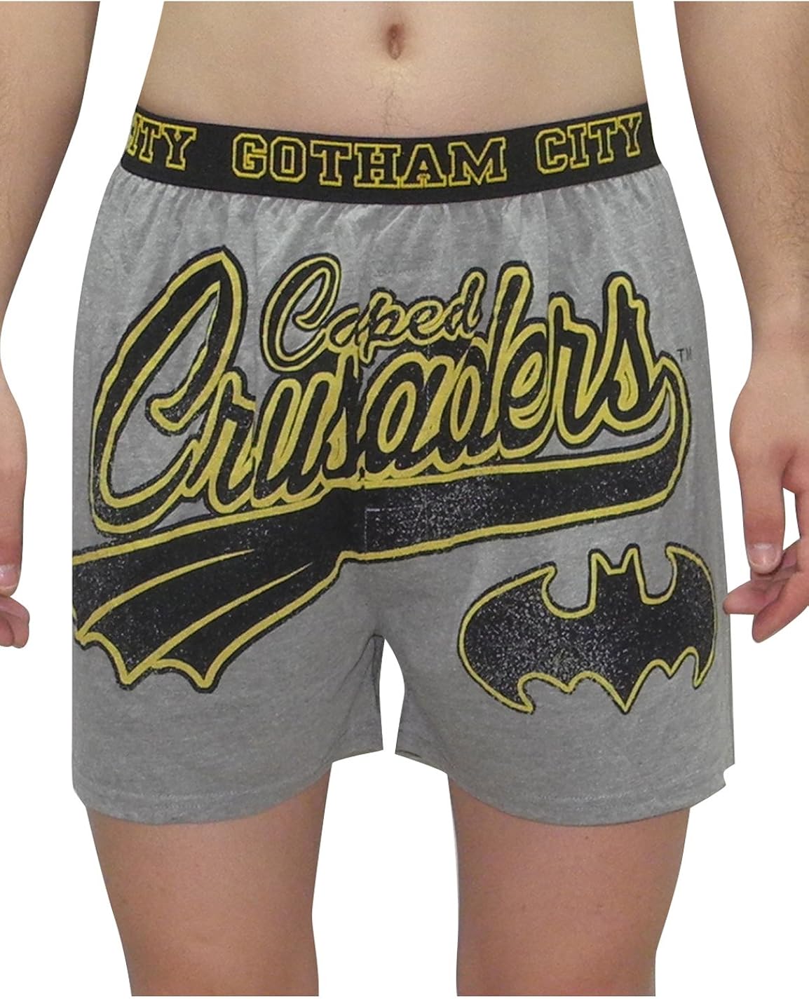 Mens DC COMICS BATMAN Functional Open Fly Boxer Shorts (Vintage Look ...