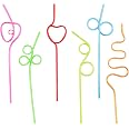 Amazon.com: 24 Colorful Crazy Straws for Kids - Reusable Silly Curly ...