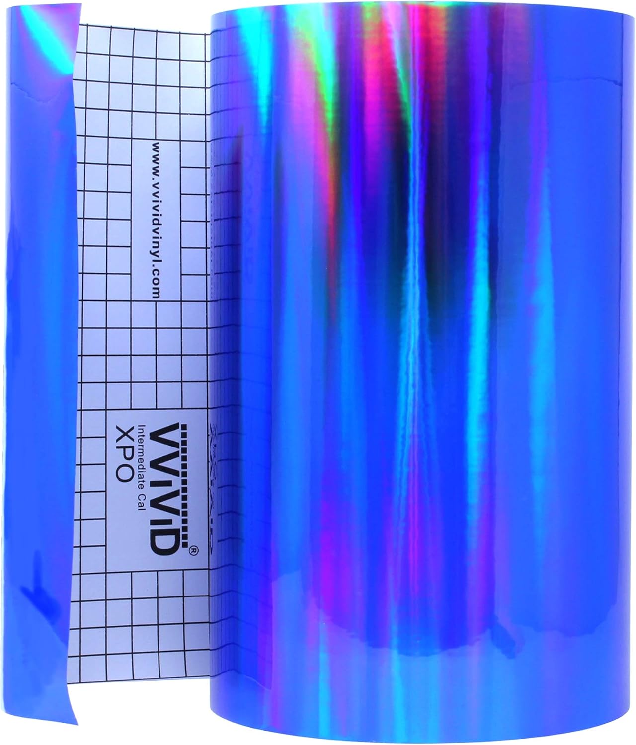 VViViD Blue Holographic Chrome DECO65 Permanent Adhesive Craft Vinyl ...