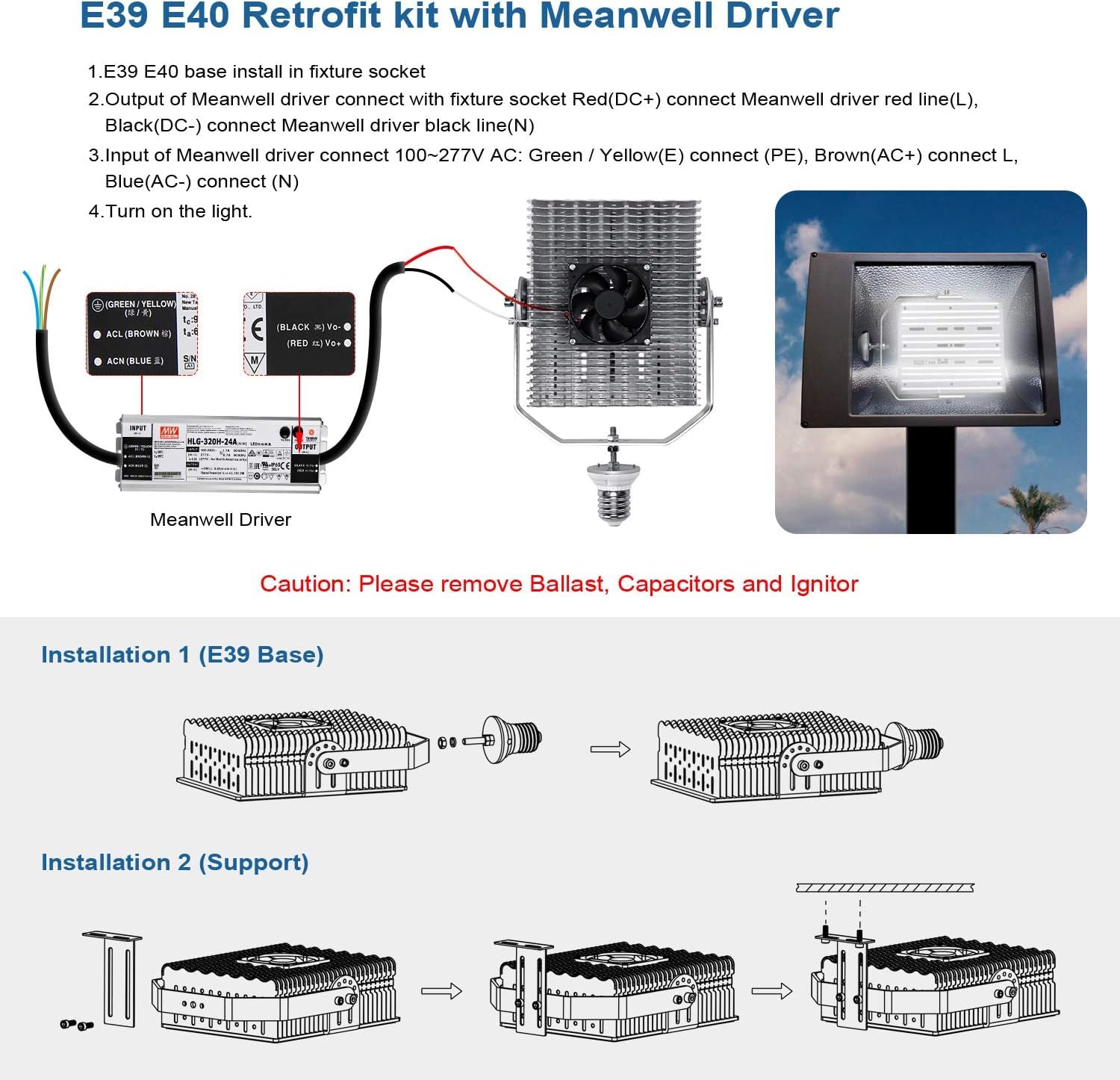 Mua 300W LED Retrofit Kits for Shoebox AC100-277V(1200W MH/HPS ...