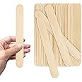 Amazon.com: 50 Pack, CraftySticks 8 Inch Jumbo Wooden Craft Popsicle ...