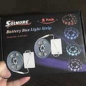 LED Strip Lights SOLMORE 2 Pack Battery Operated RGB Color Changing TV ...