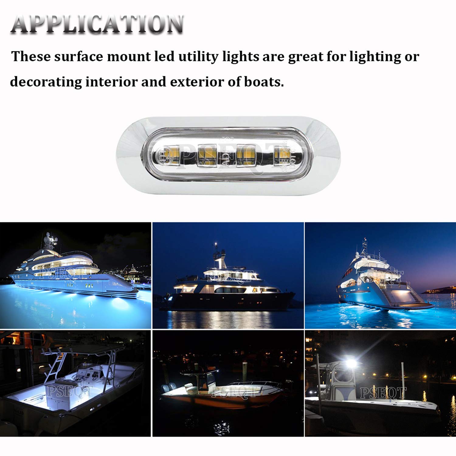 Mua PSEQT 3.8'' Waterproof Boat Marine LED Lights Courtesy Interior ...