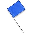 Amazon.com : Blue Marking Flags 100 Pack - 4 x 5-Inch Flag on 15-Inch ...