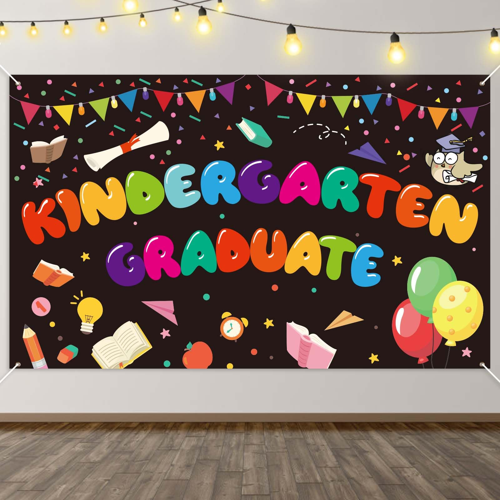 Kindergarten Graduation Banner, 71x43 Inch 2024 Preschool Graduation ...
