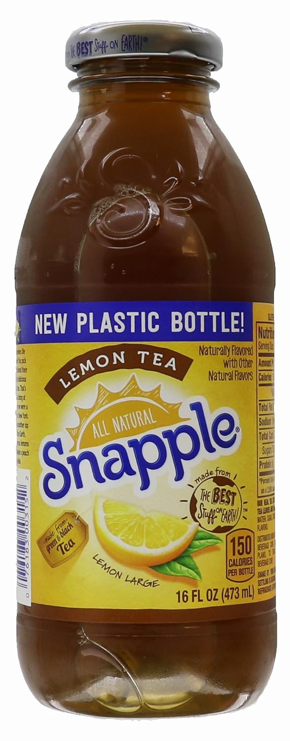 Amazon.com : Snapple Iced Tea, Lemon, 16 oz : Bottled Iced Tea Drinks ...