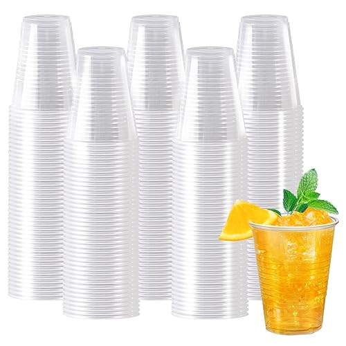 SIUQ 600 Pack 7 OZ Clear Plastic Disposable Cups for Cold Drinks ...