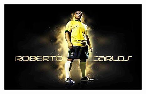 Roberto Carlos Footballer Wall Poster for Room (Gloss Laminated, 12X18 ...