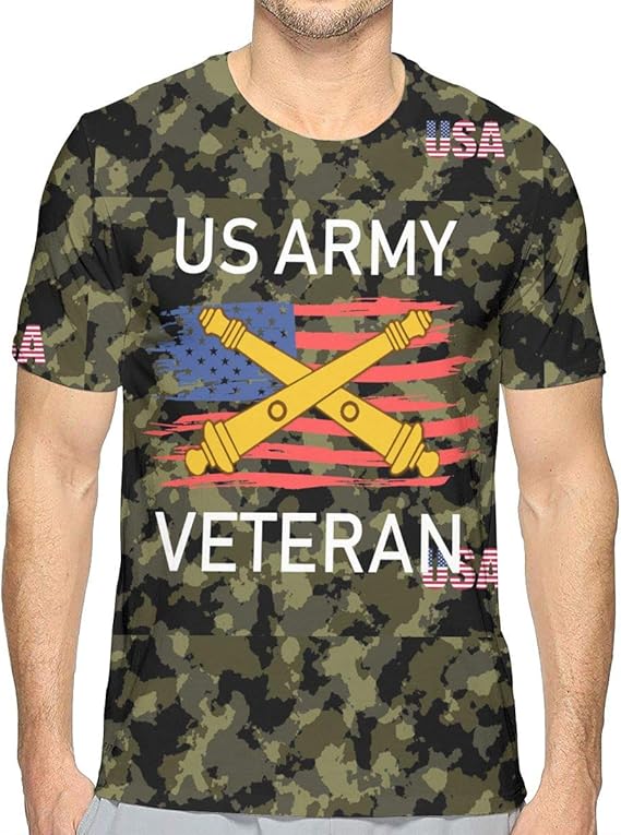 Amazon.com: XINNKYHDXTQF Us Army Field Artillery Veteran Unisex 3D ...