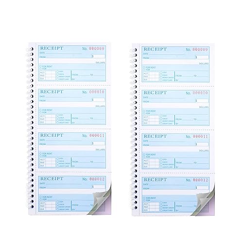 2 Packs Receipt Book with Carbon Copies,Money and Rent Receipt Book,3 ...