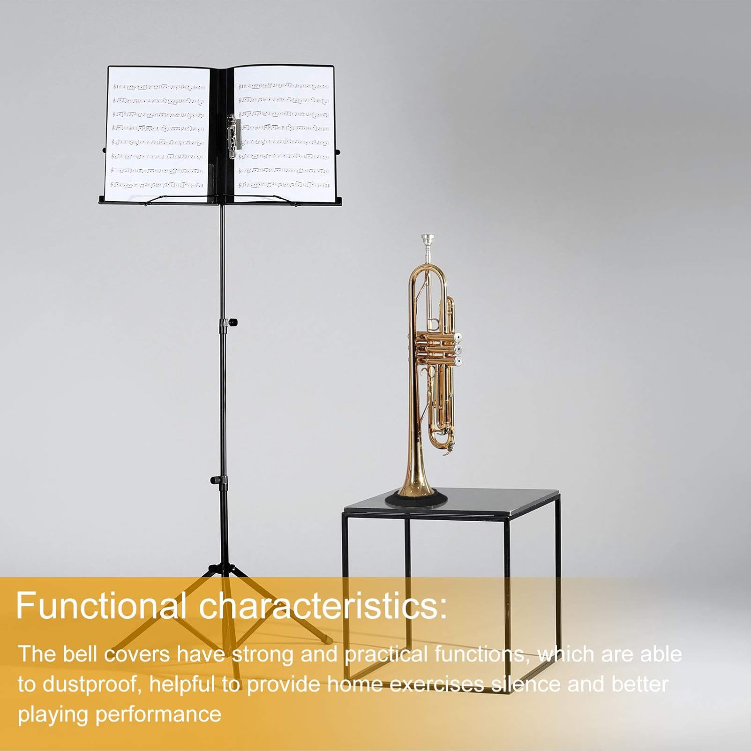 2 Pieces Reusable Musical Bell Cover 5 Inch Protective Instrument Cover ...