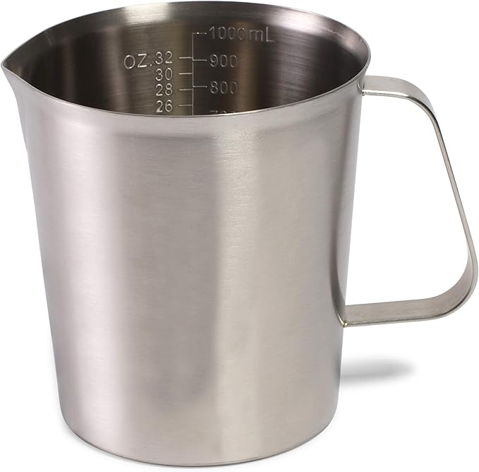 Amazon.com: Stainless Steel Measuring Cup with Handle (32 oz, 1000ML ...