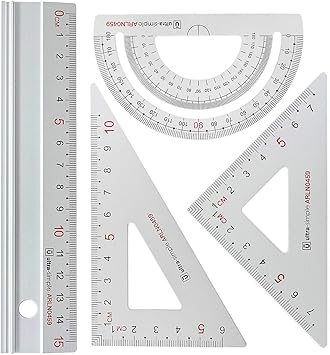 Amazon.com : 4 pc Metal Triangular Scale Ruler Set - Architectural ...